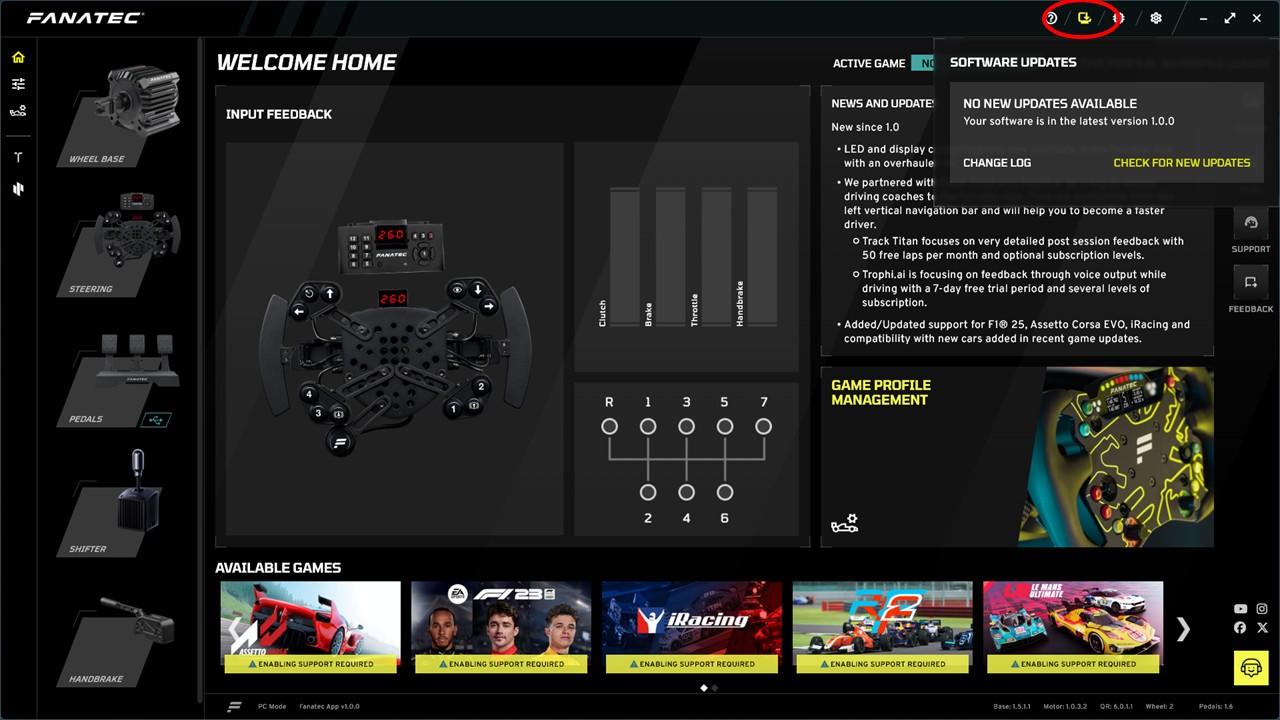 FANATEC App導入方法・各アップデート方法について | 株式会社ゼンカイレーシング｜レーシングシミュレーターの開発・ハンコン販売